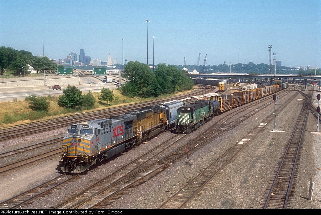 KCS 4501, BNSF 1435, 10th Street